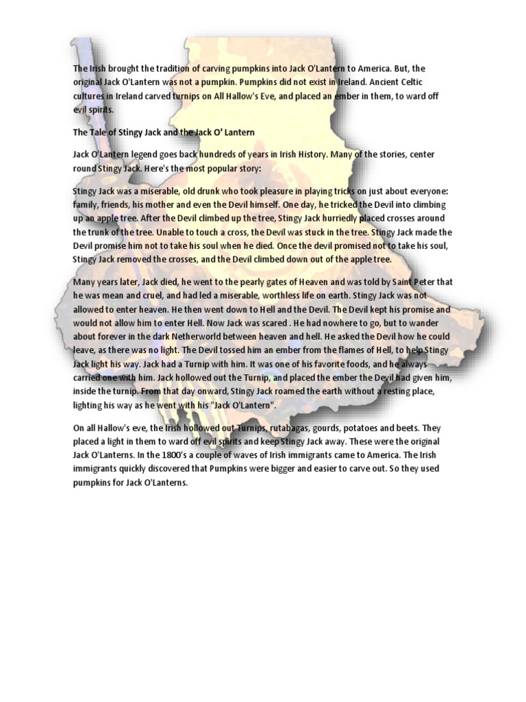 The Tale of Stingy Jack and The Jack O' Lantern | PDF