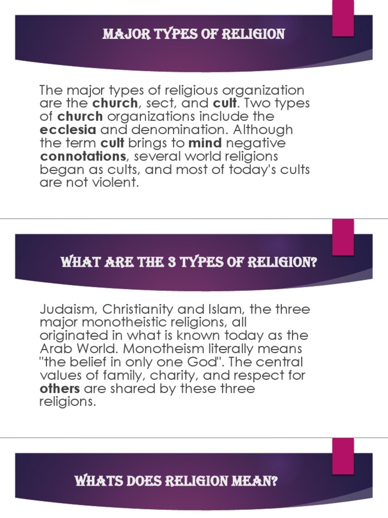 Religion and Its Types | PDF | Christian Denomination | Monotheism