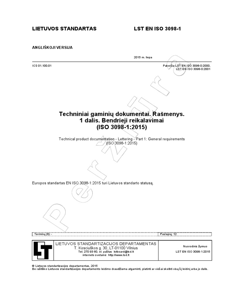 Iso 3098 1 PDF | PDF