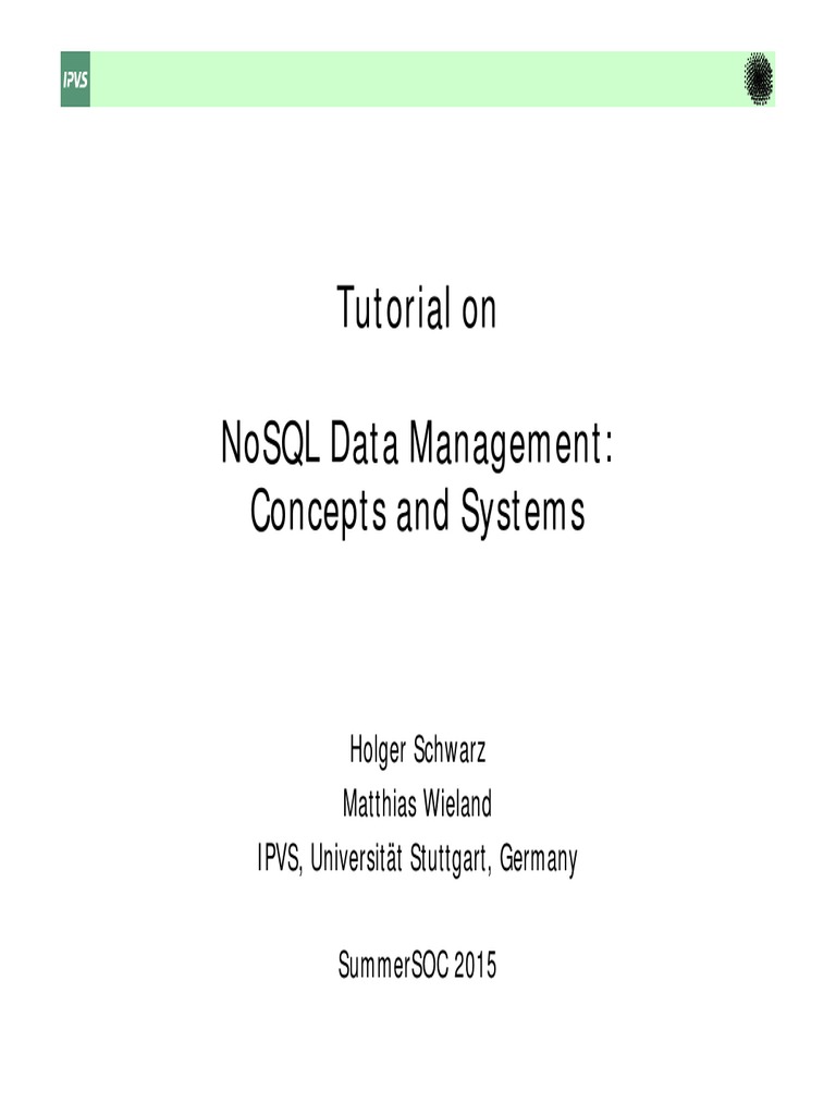 2.1.SummerSOC2015 Tutorial NoSQL | PDF | No Sql | Apache Hadoop