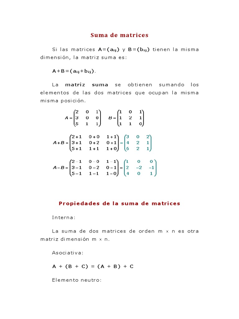 Matriz Adjunta | PDF | Matriz (Matemáticas) | Objetos matemáticos