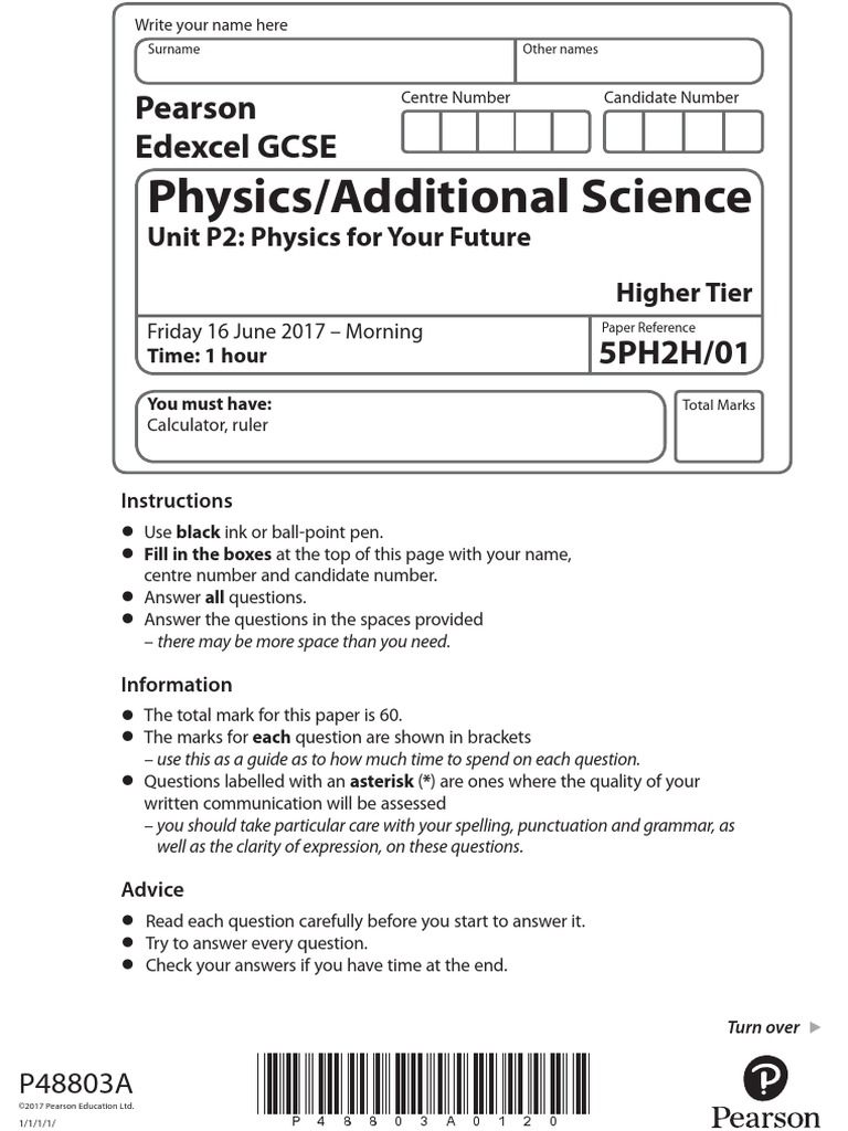 Physics/Additional Science: Pearson Edexcel GCSE | PDF | Nuclear Fusion | Force