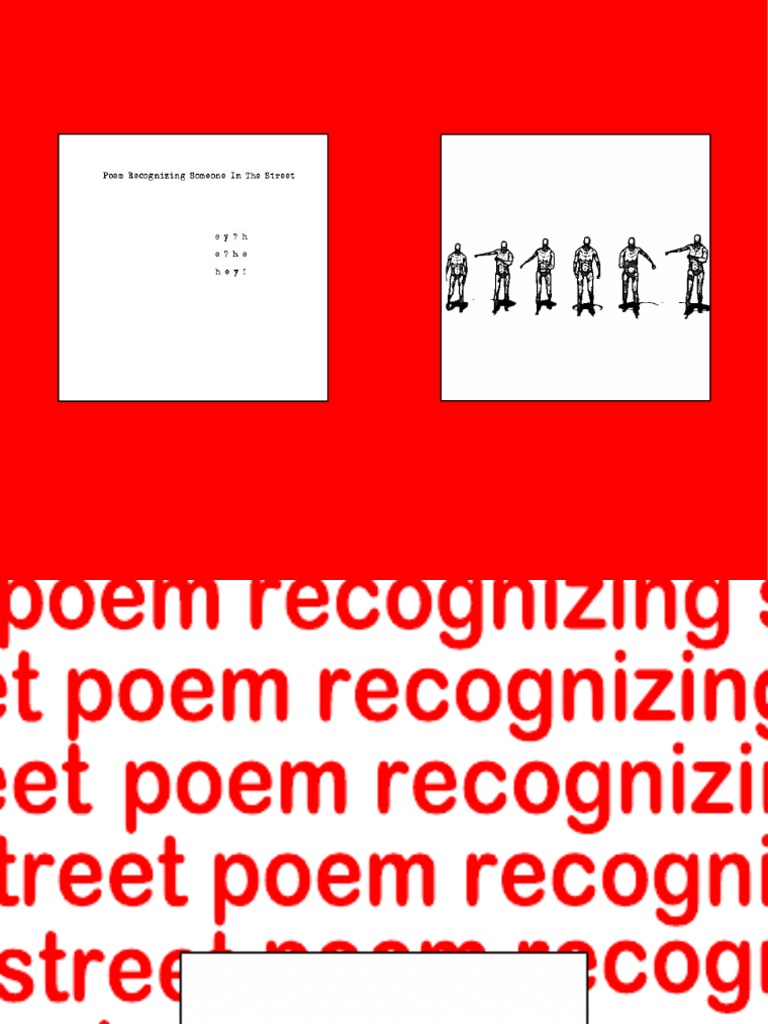 Poem Recognizing Someone in The Street | PDF