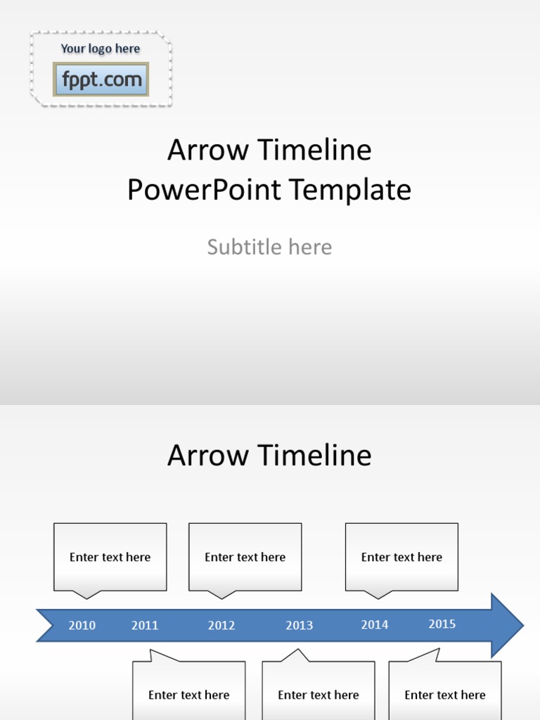 Arrow Timeline Diagram Powerpoint Template | PDF