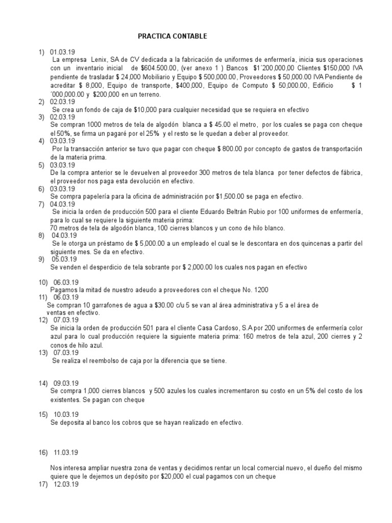 Practica Contable | Contabilidad | Business | Prueba gratuita de 30 ...