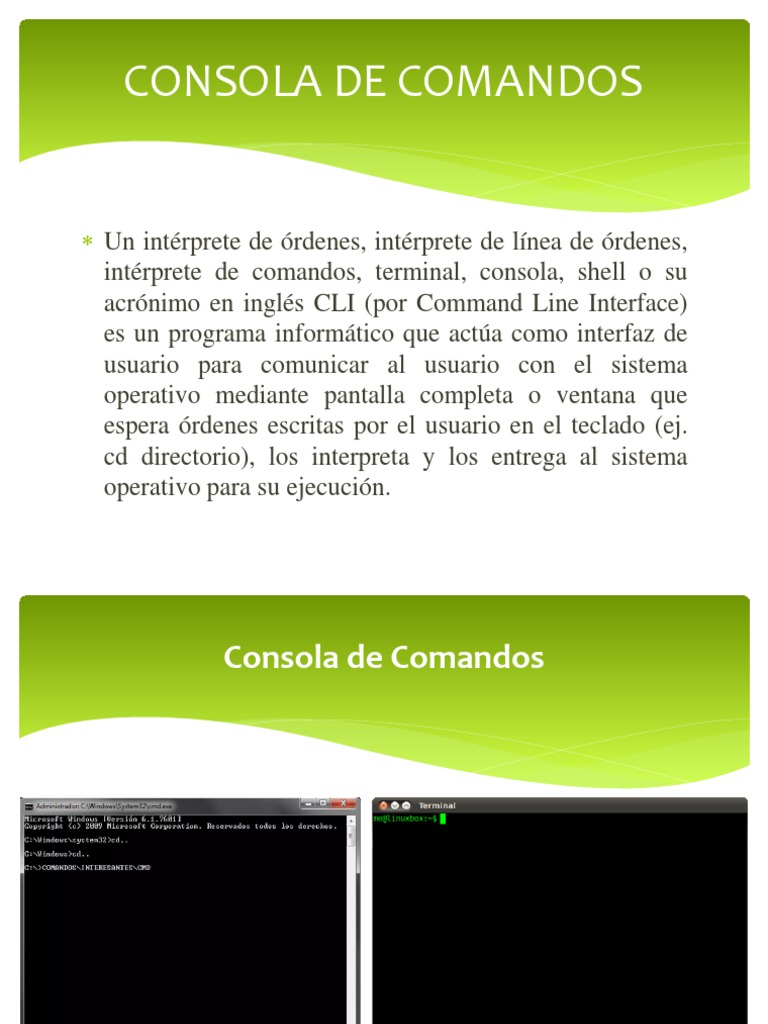 Consola de Comandos | PDF | Interfaz de línea de comando | Protocolos de internet