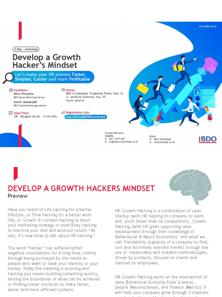 Growth Hacker Mindset | PDF | Analytics | Predictive Analytics