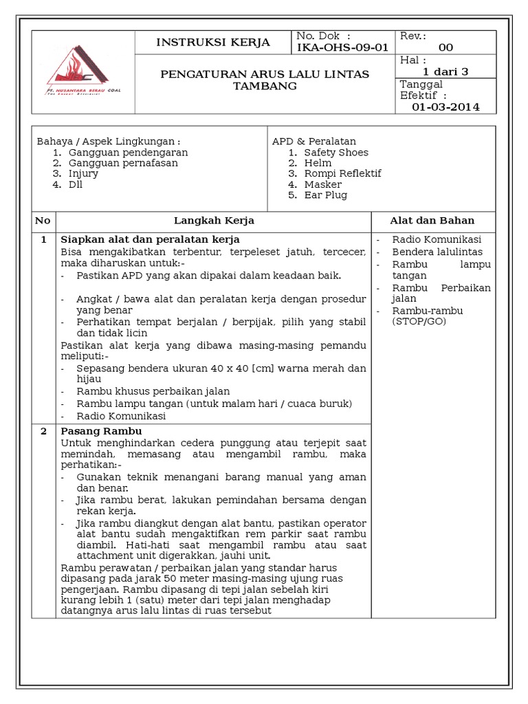 8 Sop - Pengukuran Roof & Floor Batubara | PDF