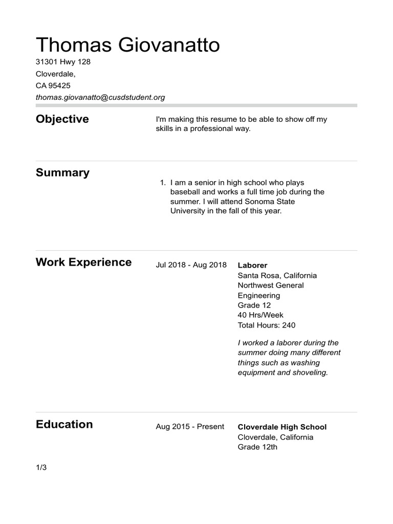 TG Resume | PDF