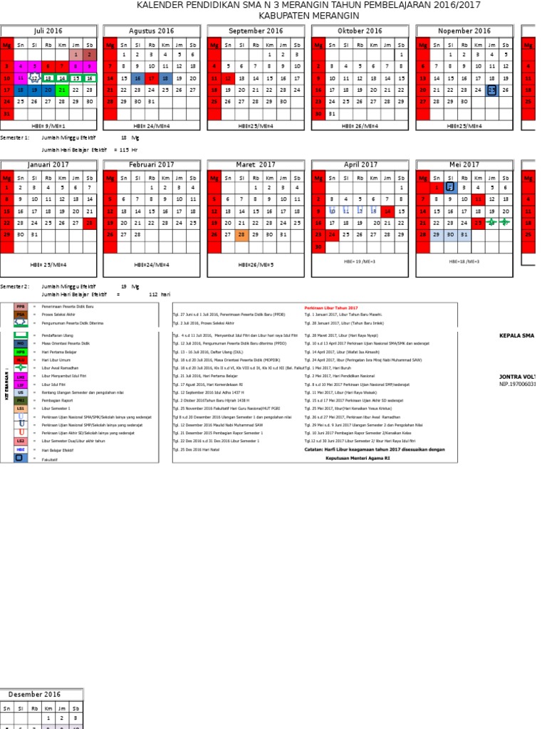 Kalender Pen 2016-2017 | PDF | Observances Set | Religious Festivals