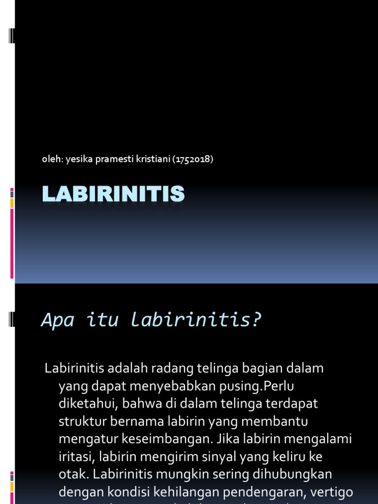 Panduan Lengkap Labirinitis | PDF | Kesehatan Holistik