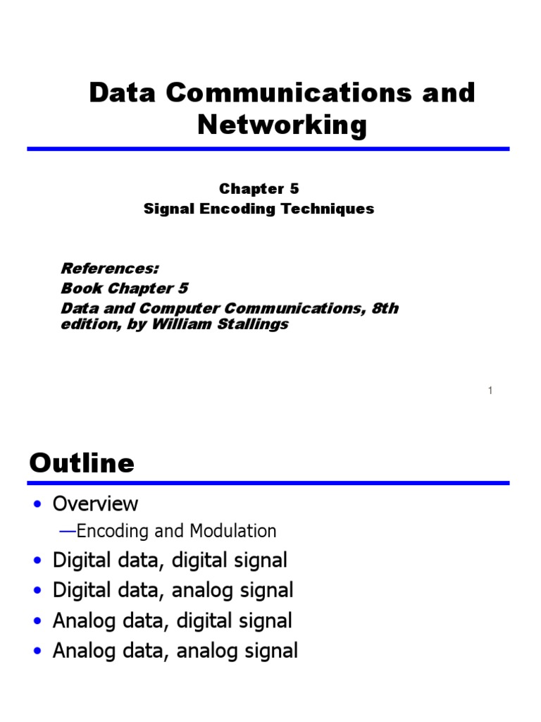Data Communications and Networking: Signal Encoding Techniques | PDF ...
