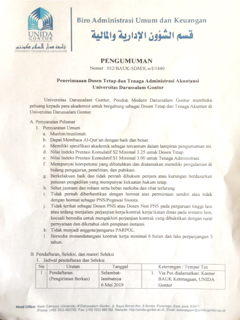 Info Loker Unida | PDF