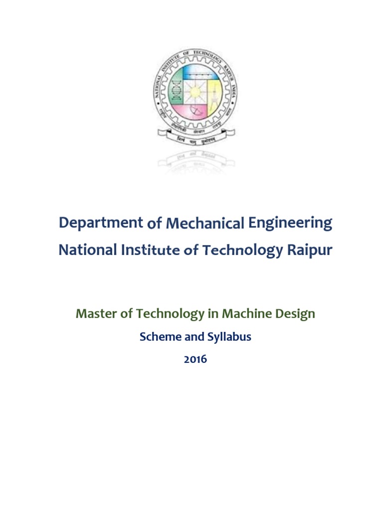 MTech Machie Design Scheme and Syllabus PDF | PDF | Stress (Mechanics ...