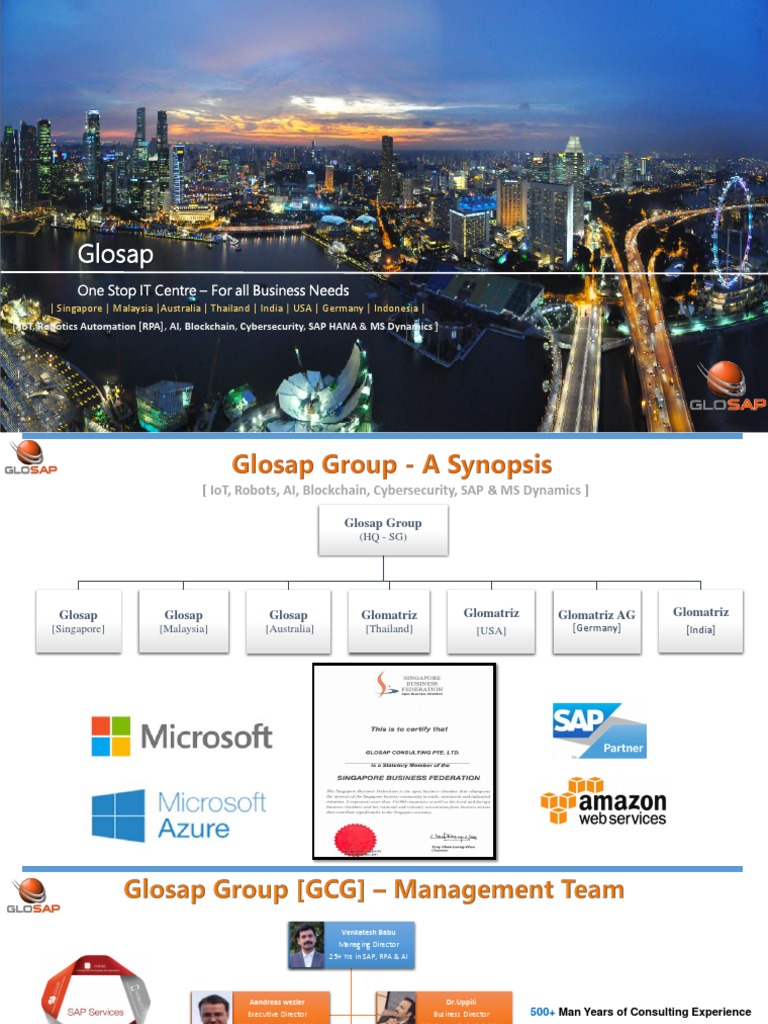 Glosap Group Profile PDF | PDF | Cloud Computing | Sap Se