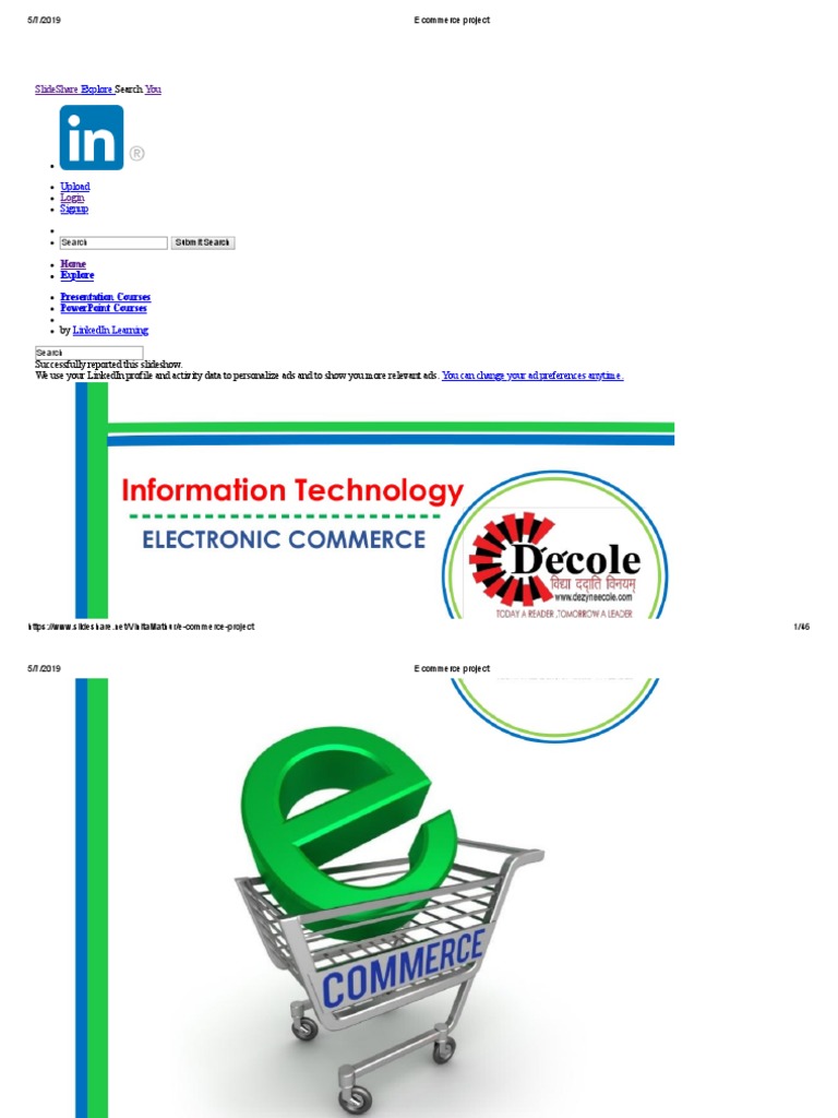 E Commerce Lecture Notes Pdf Web Server Internet And Web 0568