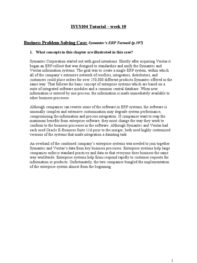 Week 10 Tutorial Solutions | PDF | Customer Relationship Management | Supply Chain