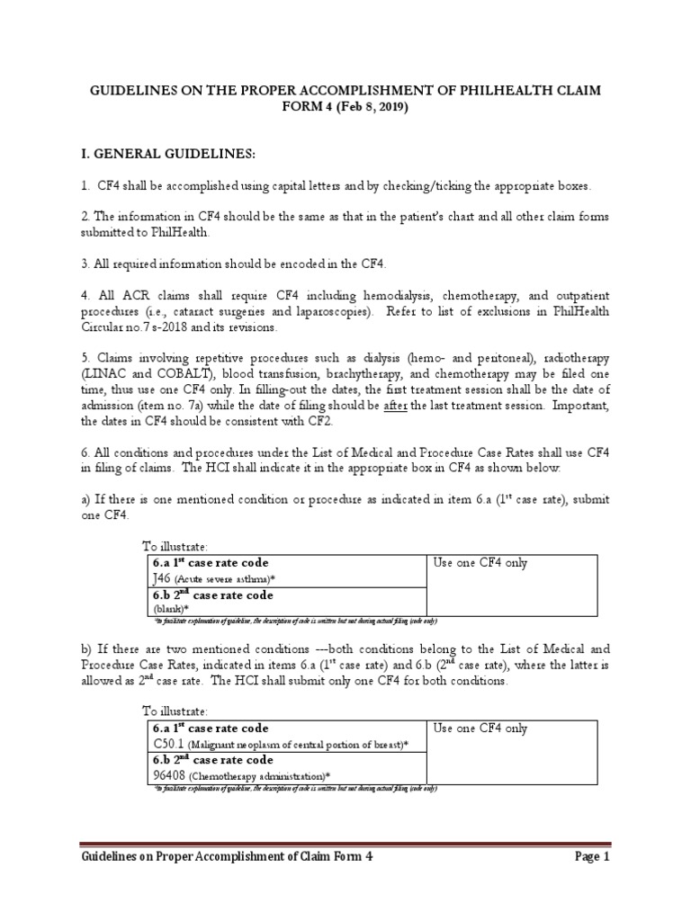 Philhealth Cf4 2017-2018 | PDF | Patient | Medical Diagnosis