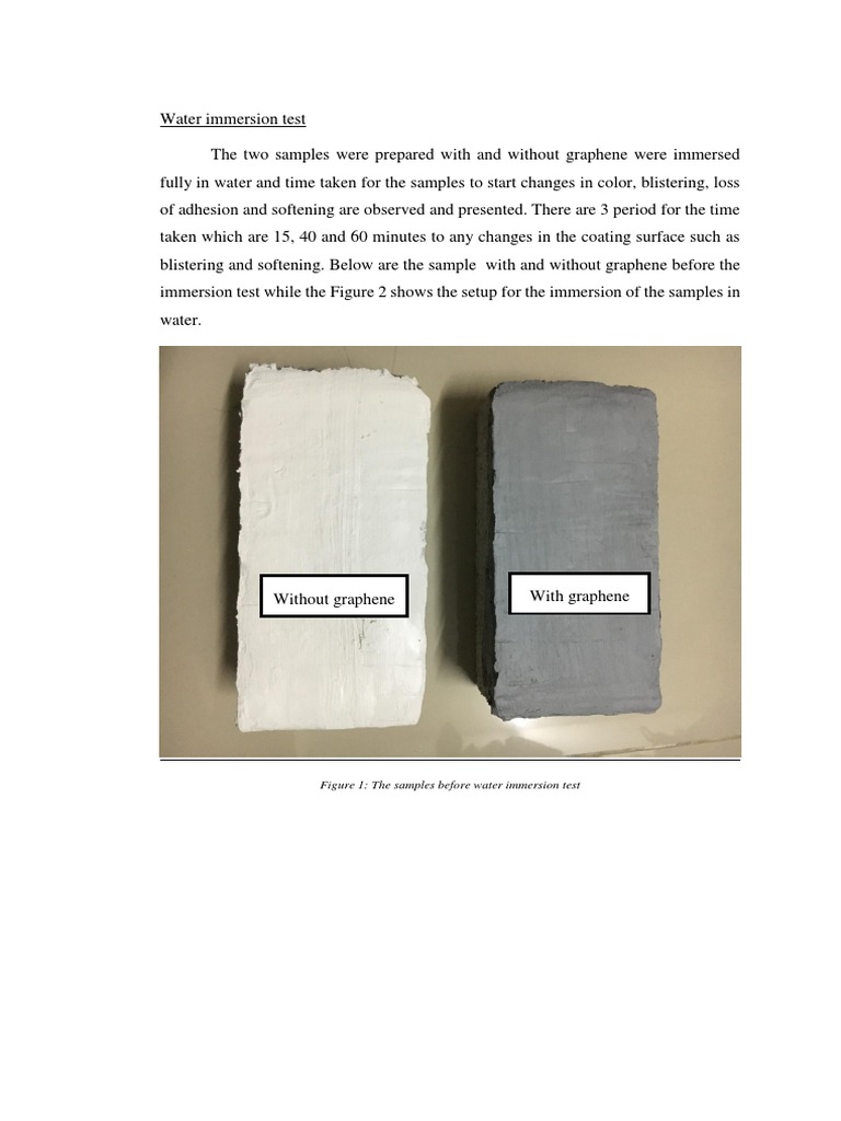 Water Immersion Test | PDF | Adhesion | Materials Science