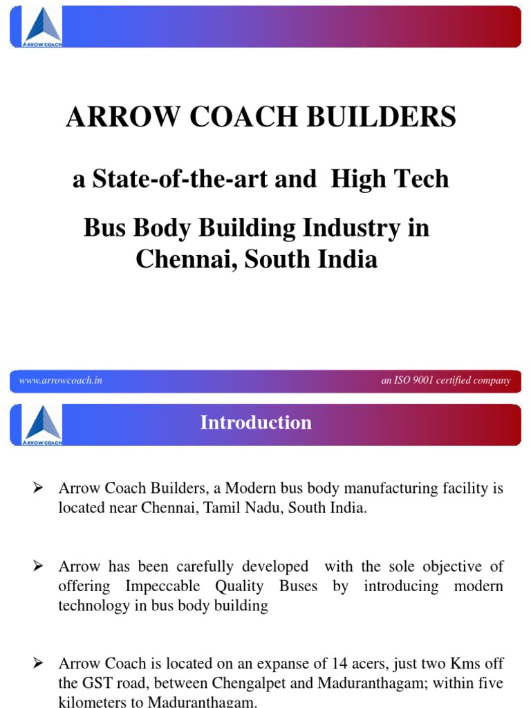 Arrow Coach Company Profile | PDF | Bus | Sheet Metal