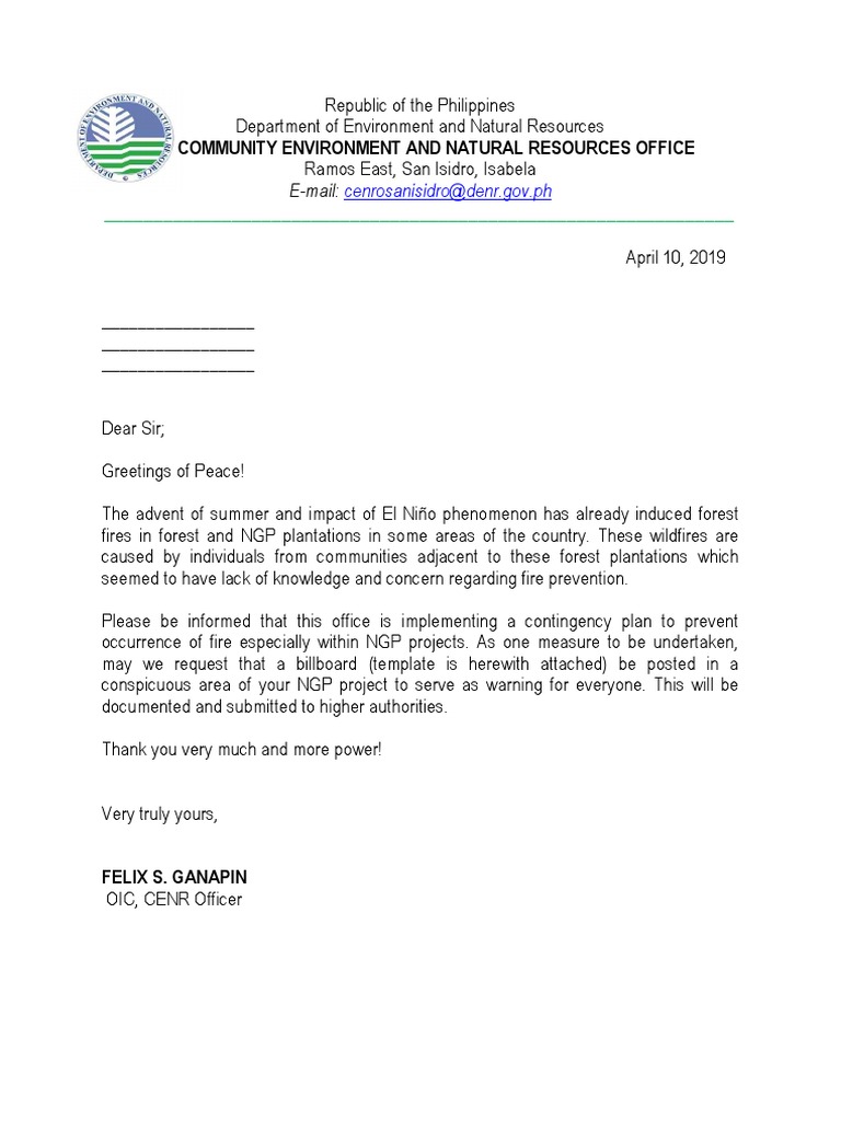 Letter-Re Billboards@Ngp Stakeholders | PDF | Social Science ...