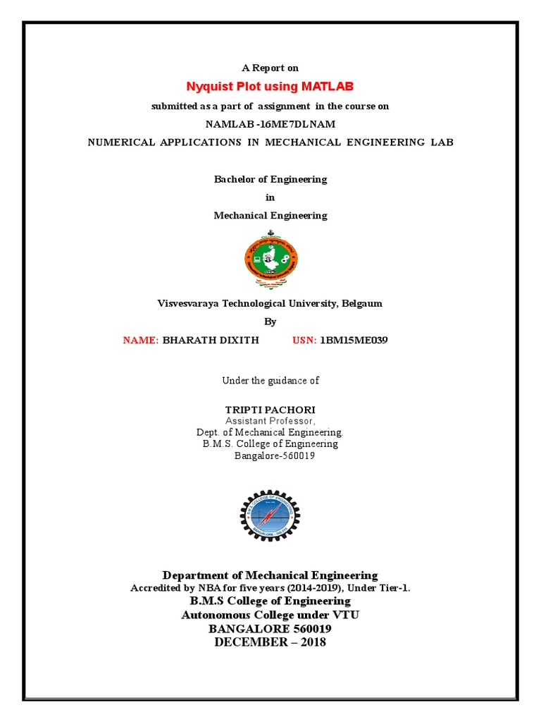 A3 - 1bm15me039 - Nyquist Plot Using Matlab | PDF | Applied Mathematics ...
