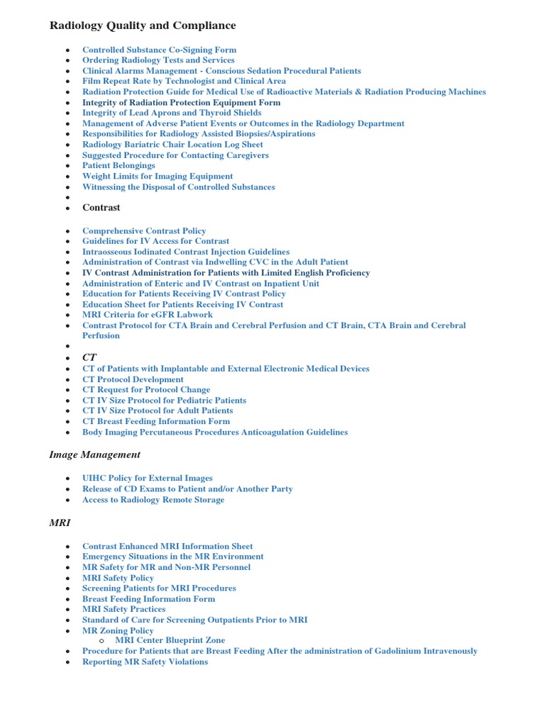 SOP | PDF | Radiology | Magnetic Resonance Imaging