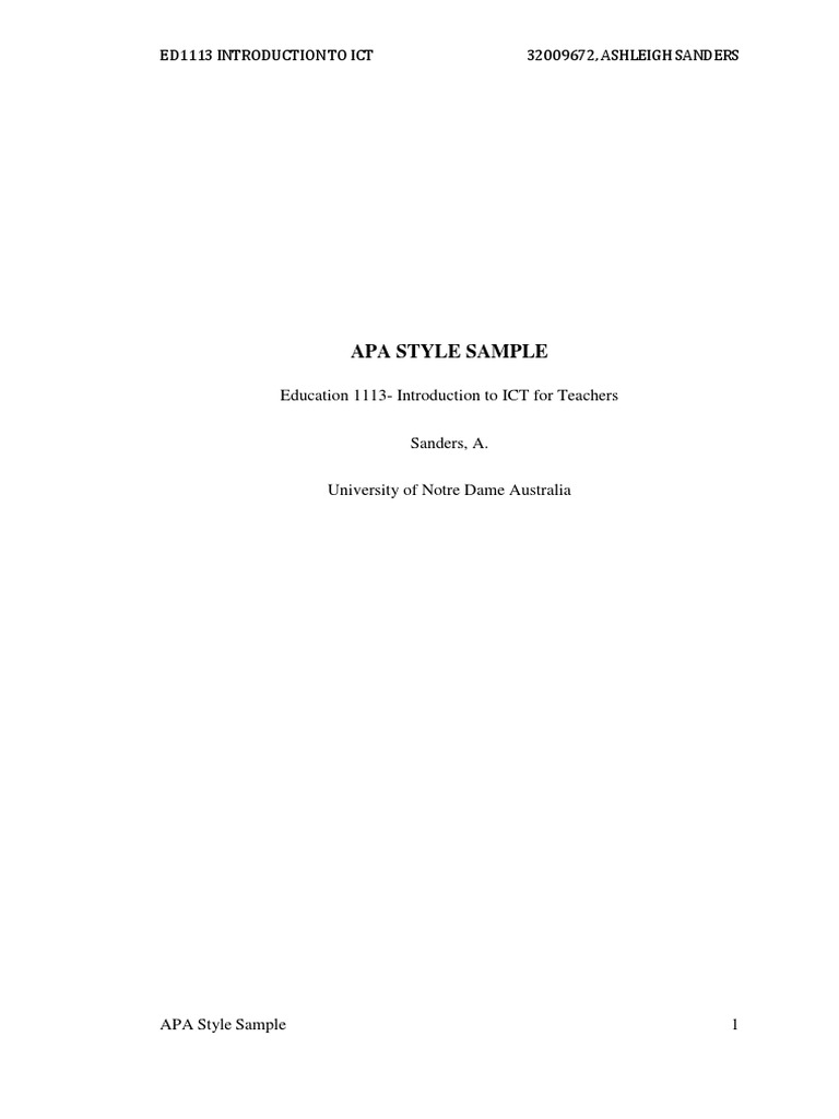 Intro To Ict | PDF | Apa Style | Citation
