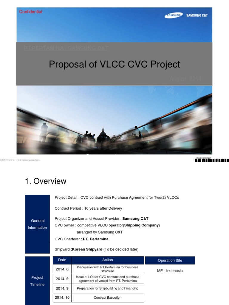 Proposal of VLCC CVC Project For PT Pertamina | PDF | Oil Tanker | Tonne