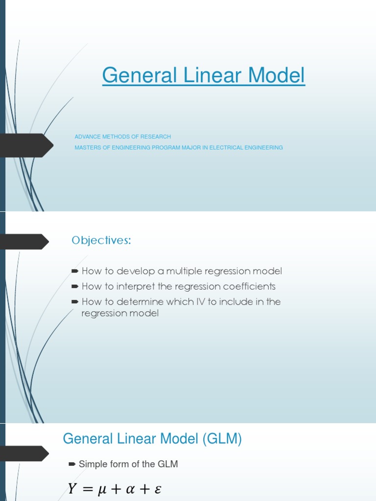General Linear Model 1 | PDF | Errors And Residuals | Variance