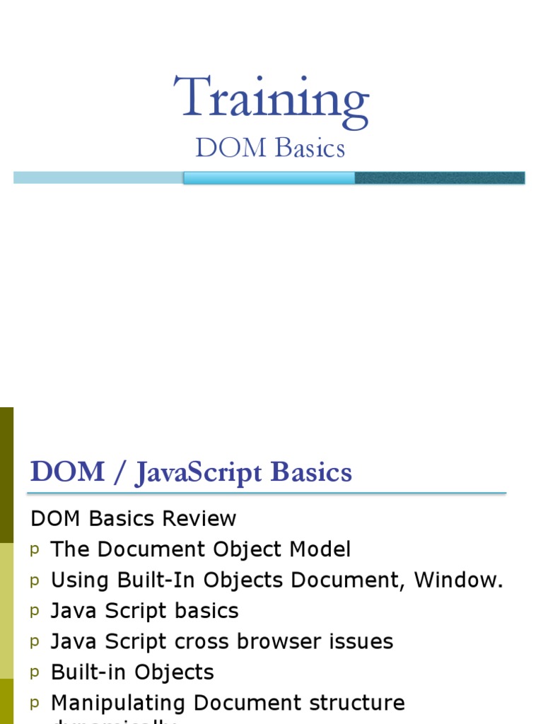 DOM JavaScript Basics | Download Free PDF | Document Object Model | Java Script