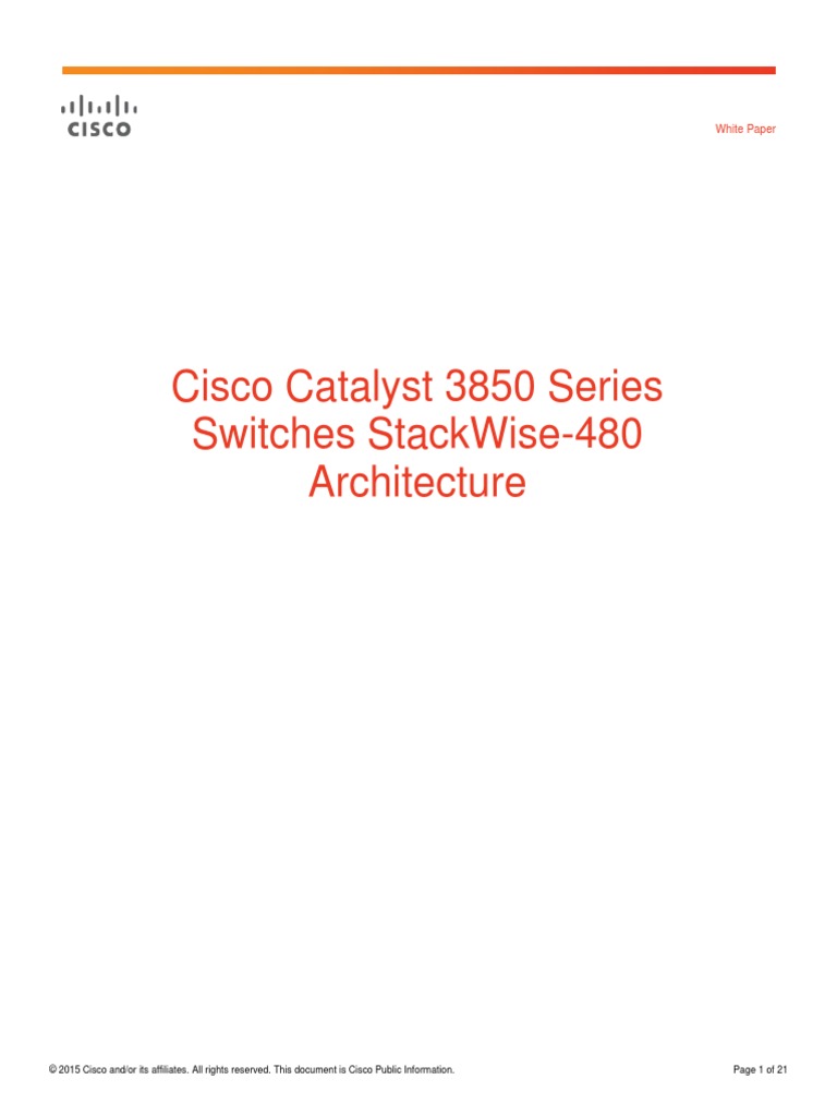 Whitepaper Stackwise Architecture | PDF | Network Switch | Computer Network