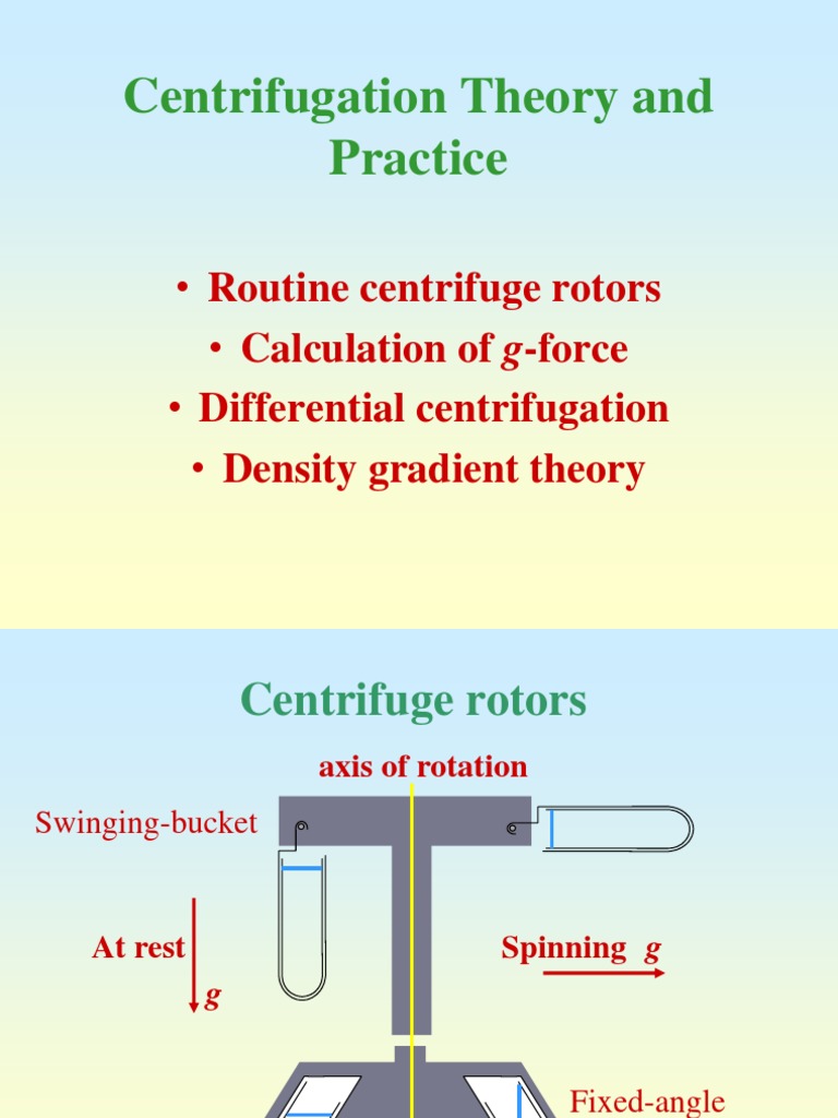 Centrifugation Techniques for Cellular Component Separation | PDF ...