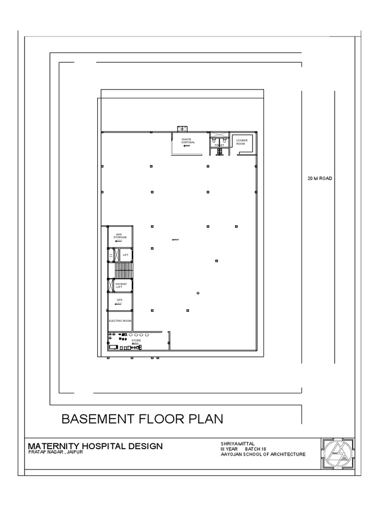 Basement Floor Plan: Maternity Hospital Design | PDF