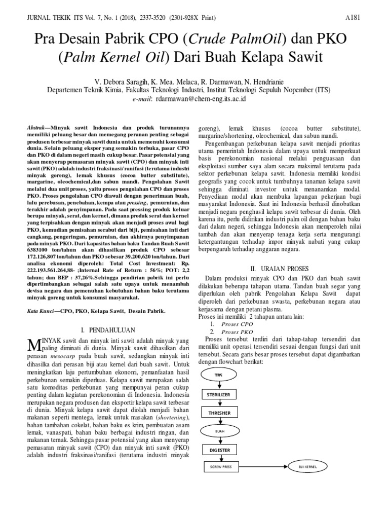 Pra Design Pabrik Cpo & Pko | PDF