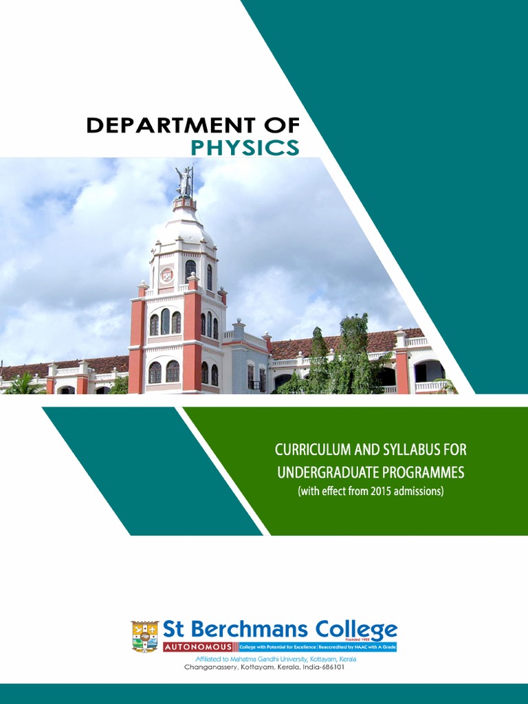 BSC Physics PDF | PDF | Course Credit | University And College Admission