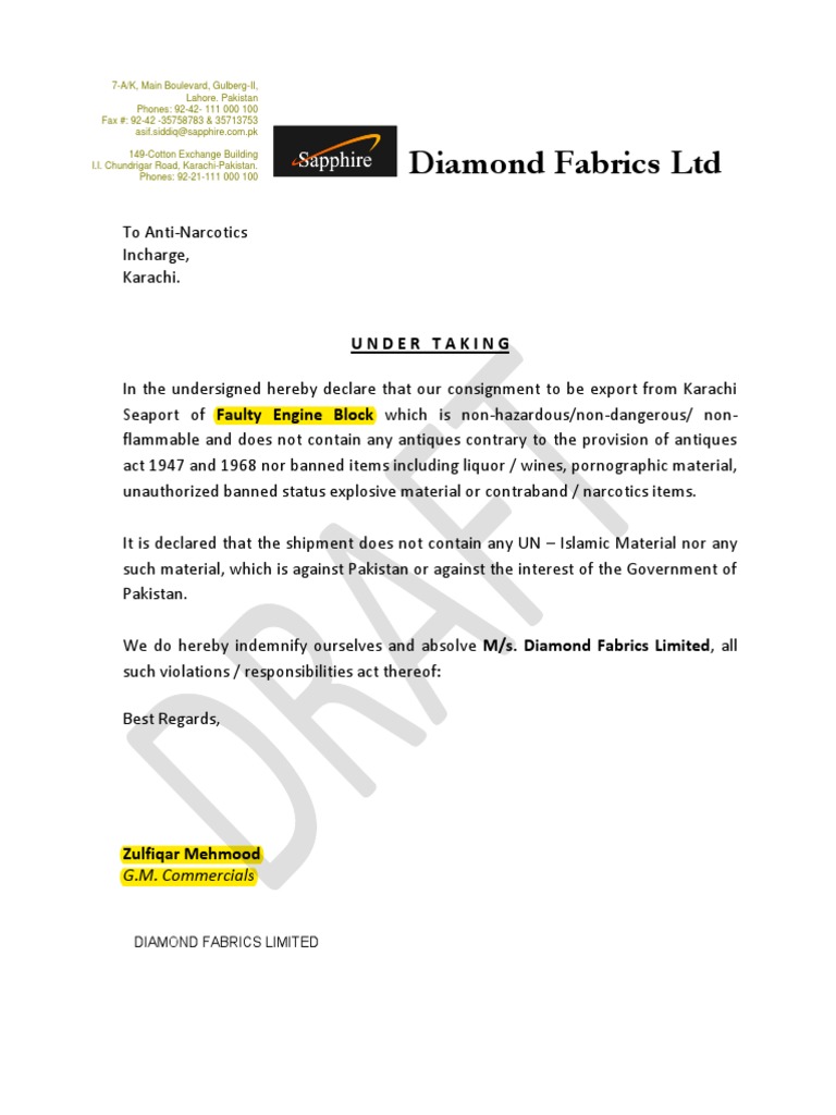 ANF Undertaking | PDF