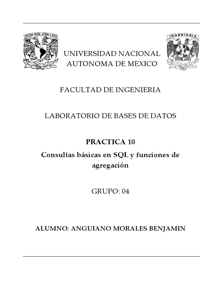 Funciones de Agregación SQL Server | PDF | SQL | Áreas de informática