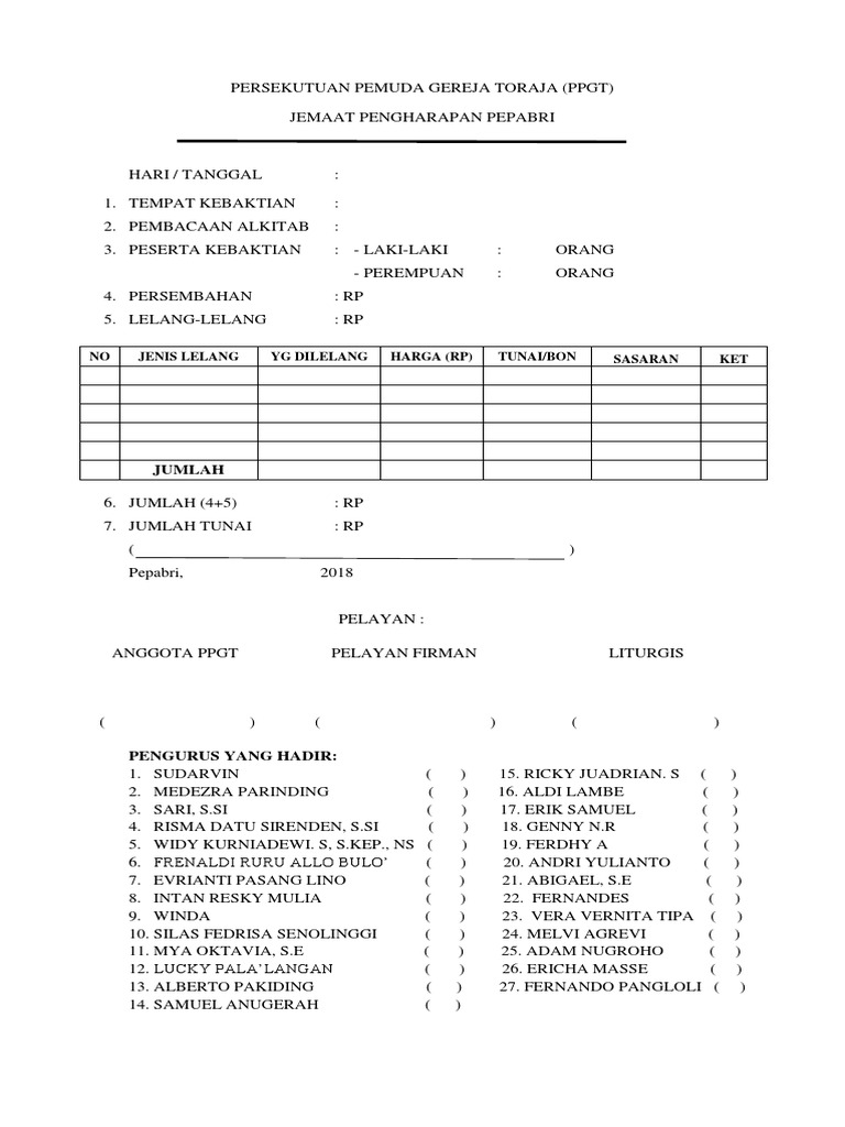 Format Pembukuan Bendahara | PDF