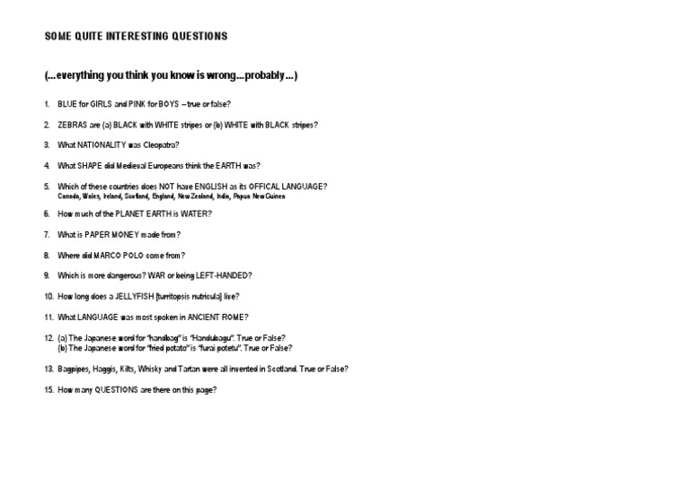 Intriguing Questions and Myths Explained | PDF | Travel