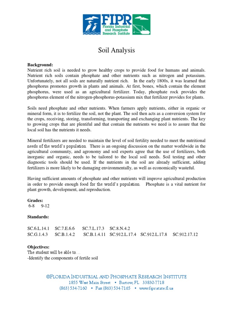 Soil Nutrient Analysis | PDF | Fertilizer | Soil Fertility