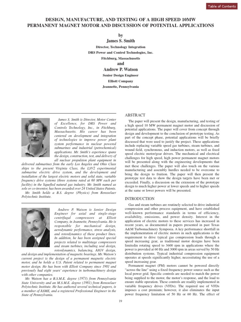 High-Speed 10MW Motor Design Insights | PDF | Electric Motor | Magnet