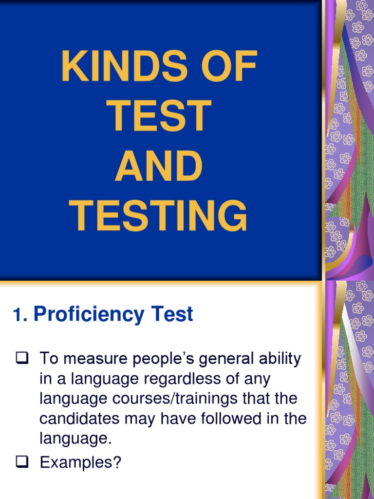 AW0 - Kinds of Test & Testing | PDF | Test (Assessment) | Learning