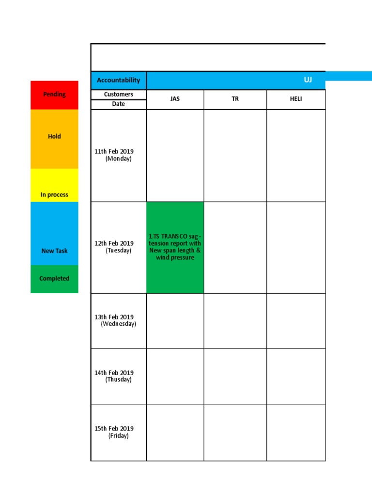 To - Do List For 11th Feb 2019 To 16th Feb 2019 | PDF | Business | Business