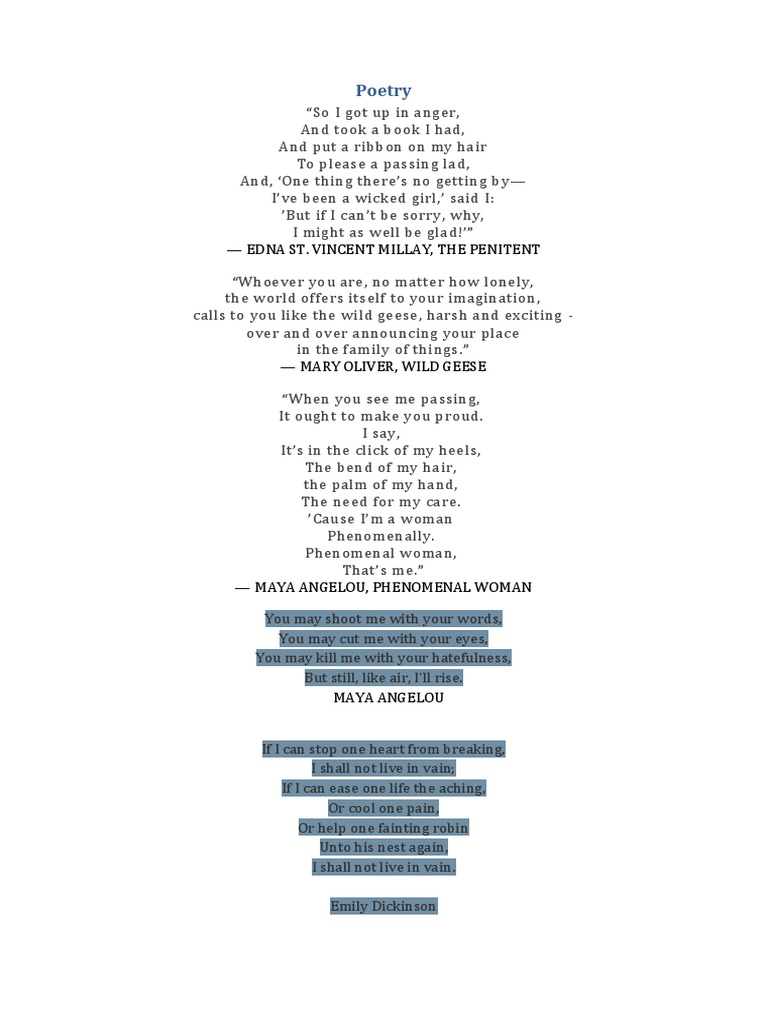 Poetry: - Edna St. Vincent Millay, The Penitent | PDF