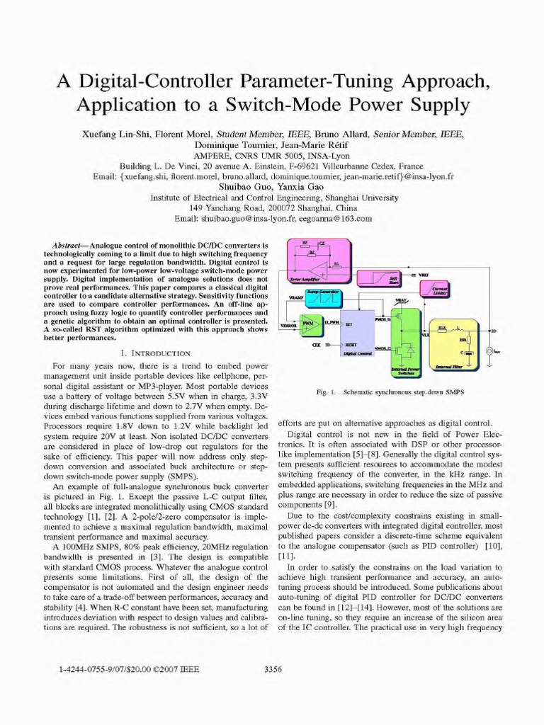 Digital Controller Tuning Approach for Switch-Mode Power Supplies | PDF | Control Theory ...