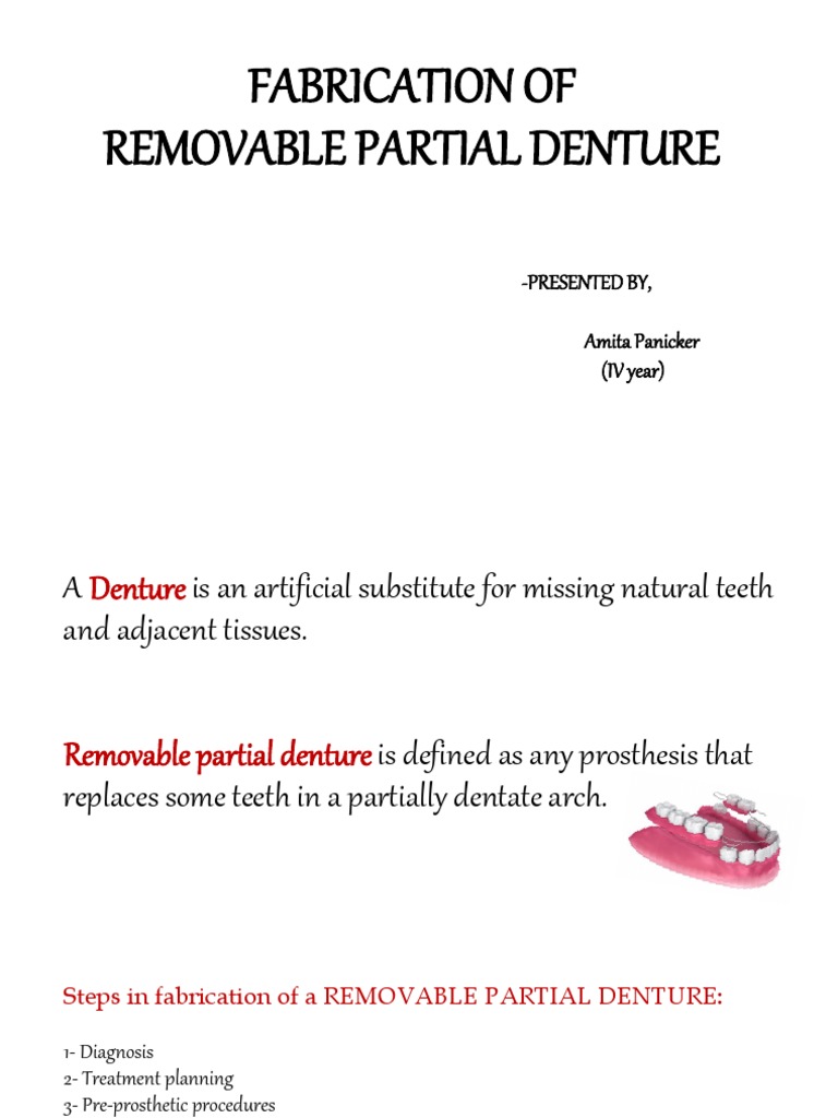 Fabrication of Removable Partial Dentures | PDF | Dentures | Casting ...