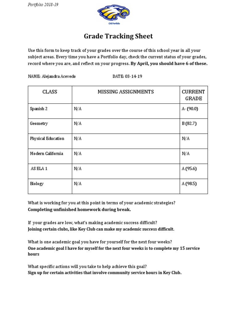 Student Grade Tracking Guide | PDF