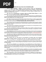 Affidavit of Witness - Tagalog - Sample | PDF