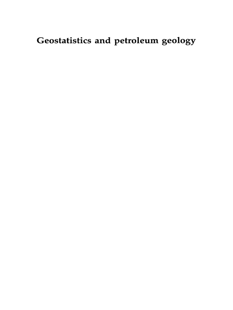Michael Edward Hohn (Auth.) - Geostatistics and Petroleum Geology ...